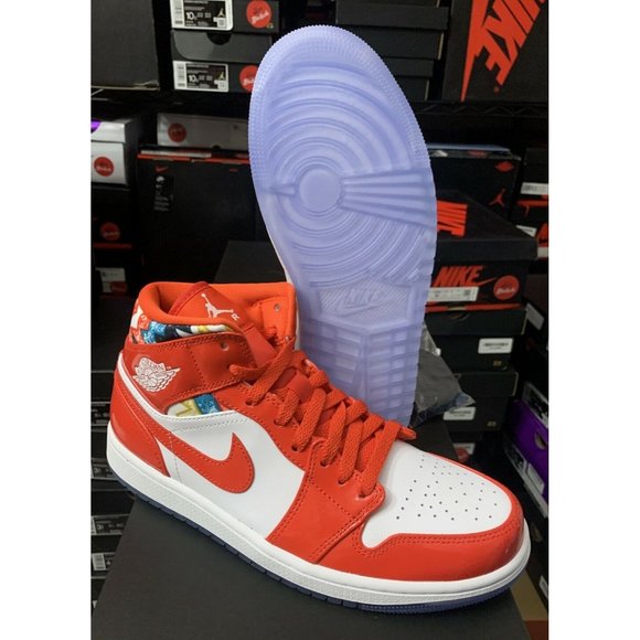 Jordan | Shoes | Nike Air Jordan Mid Se Barcelona Sweater Chile Red Patent Shoes Dc729460 | Poshmark